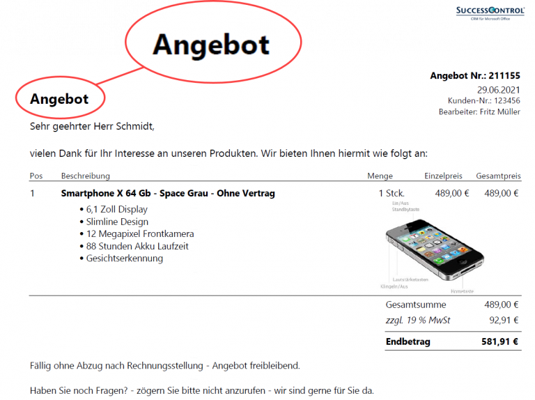 Angebot Programm – clever & einfach mit Vorlagen
