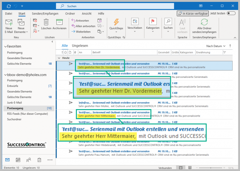Serienmail mit Outlook erstellen und versenden - Anleitung