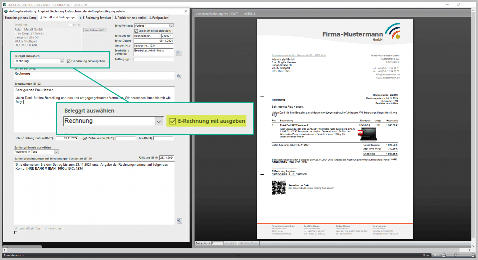 Wie erstellt man eine E-Rechnung mit Microsoft Office?